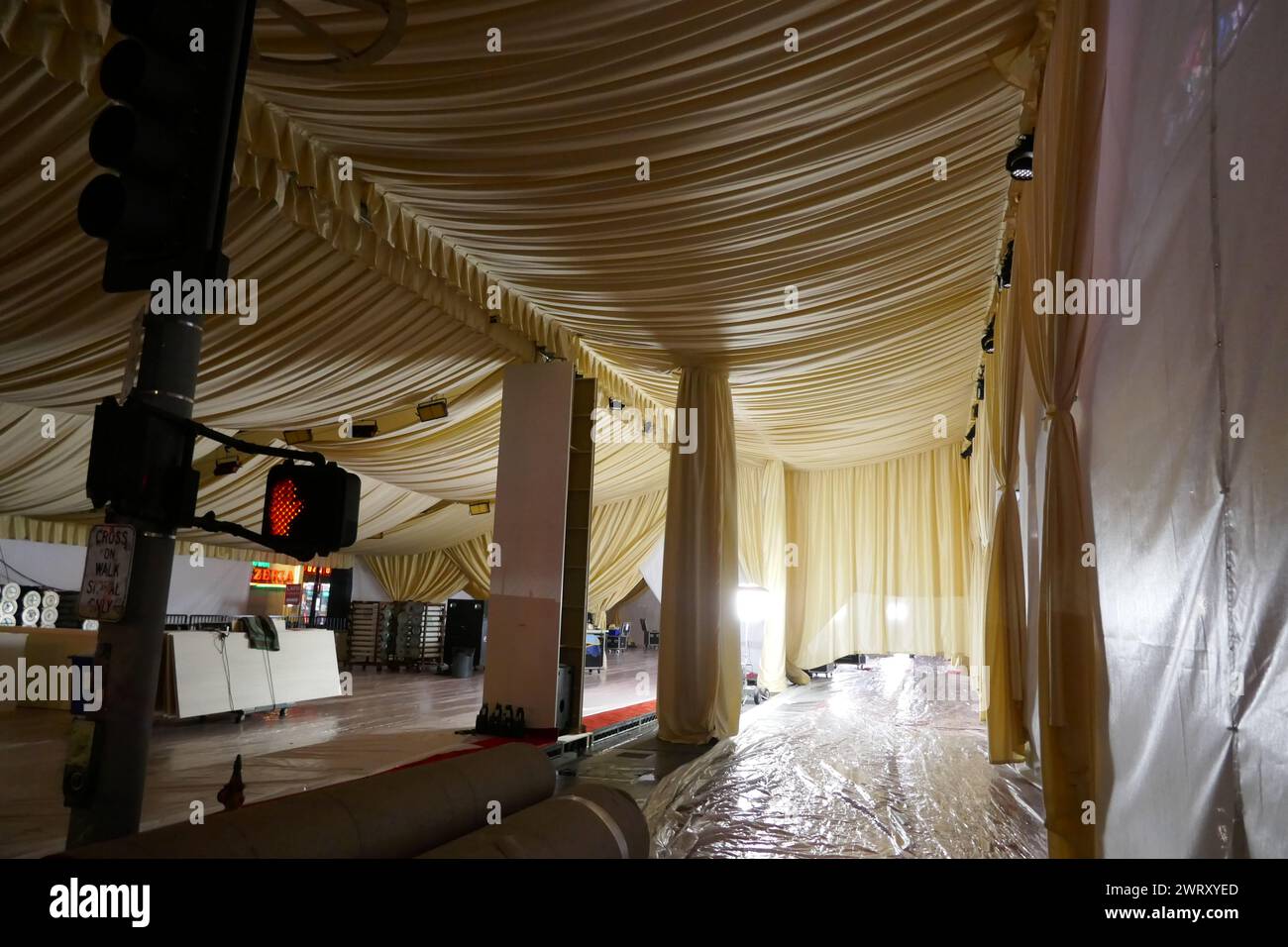 Los Angeles, California, USA 6th March 2024 Oscars setup at Hollywood ...