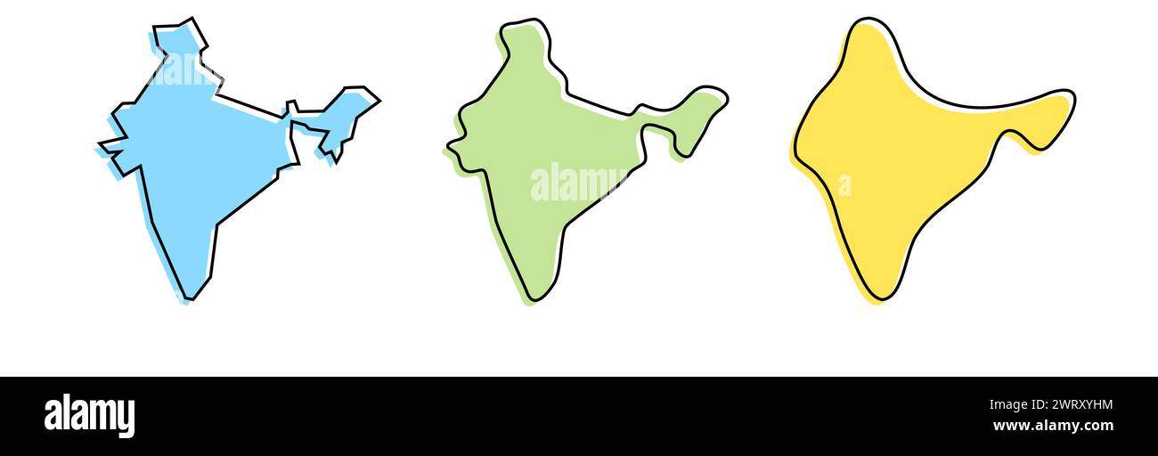 Indian state maps hi-res stock photography and images - Alamy