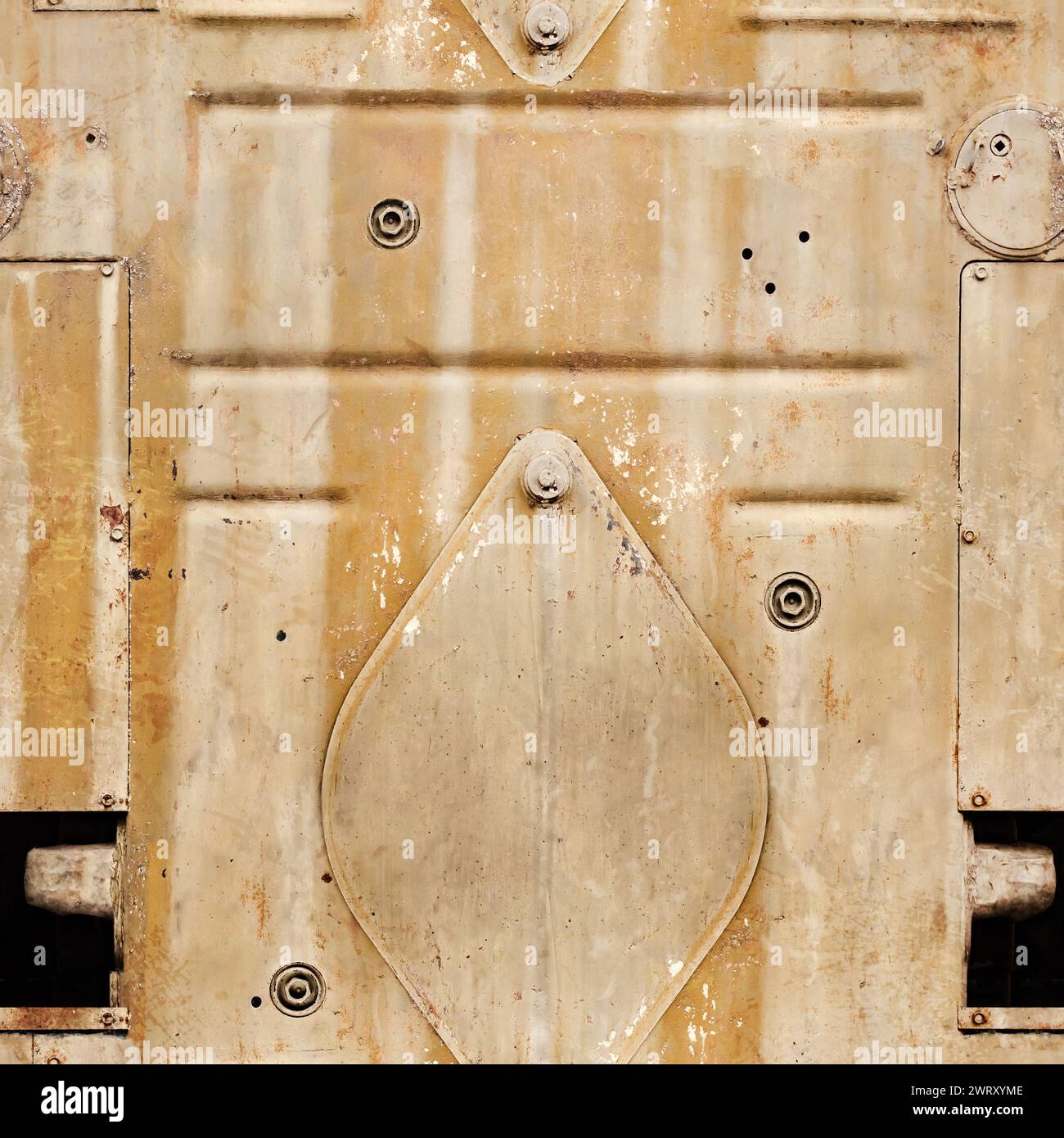 Seamless texture photo of rusty and worn armored desert camo vehicle ...