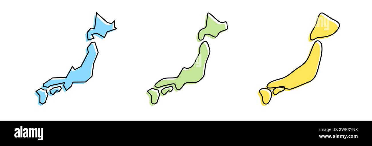Outline maps of japan hi-res stock photography and images - Alamy