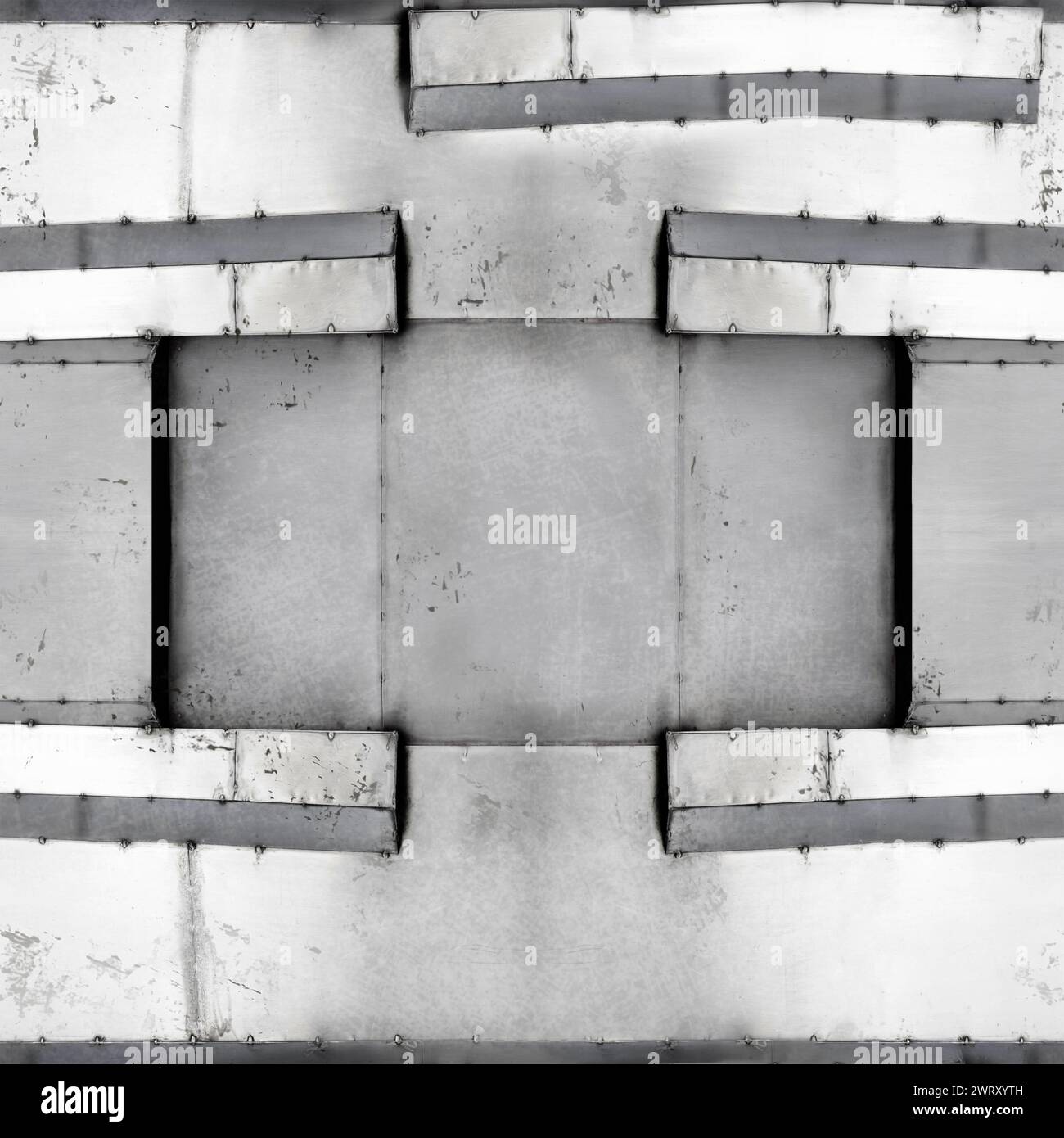 Seamless texture photo of worn stainless steel armored vehicle surface ...