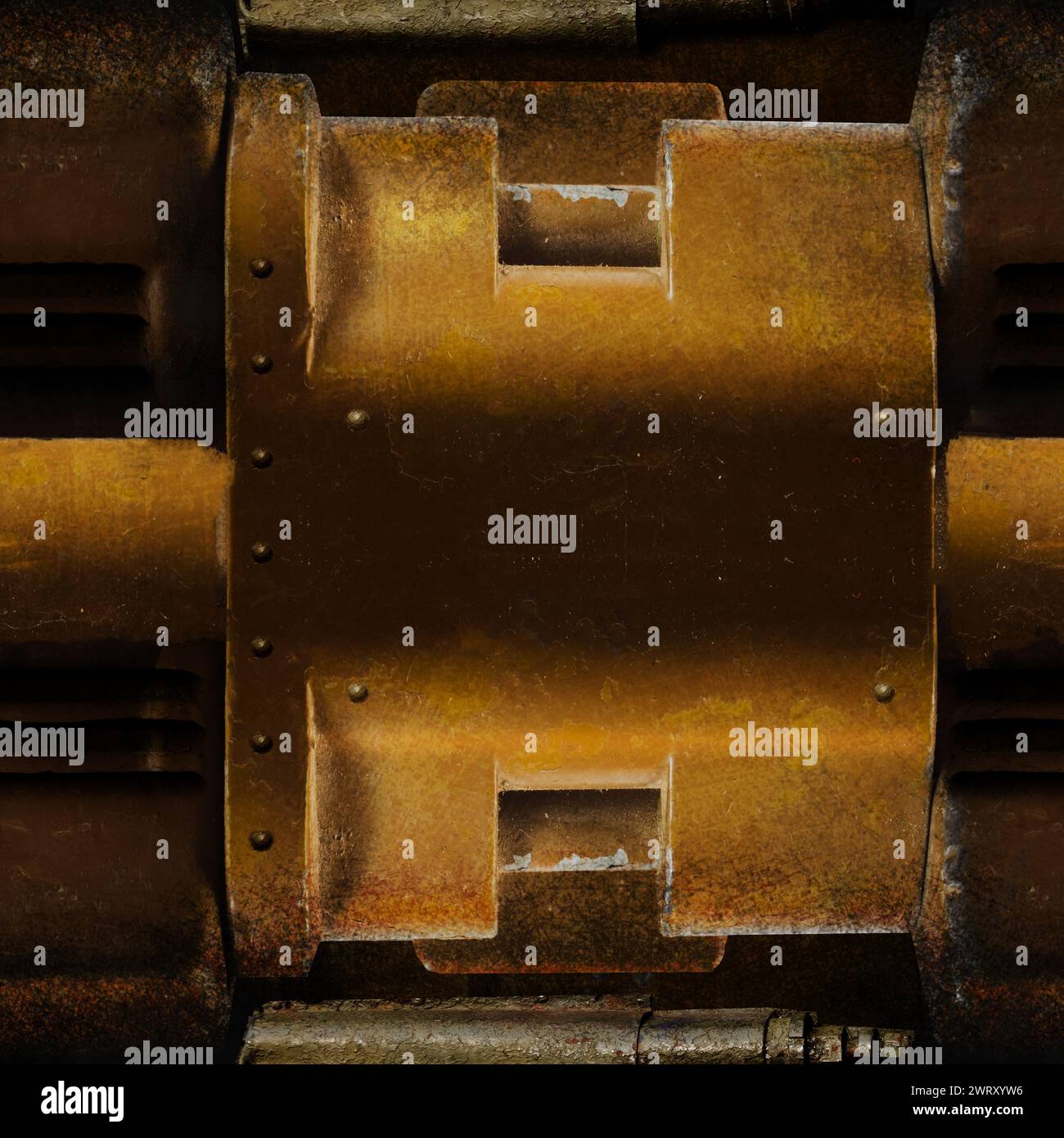 Seamless texture photo of rusty and worn brown colored armored vehicle ...