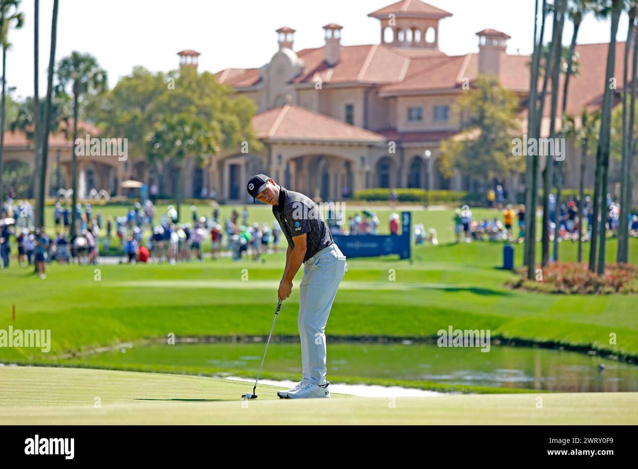 PONTE VEDRA BEACH, FL - MARCH 14: PGA golfer Jordan Spieth putts on the ...