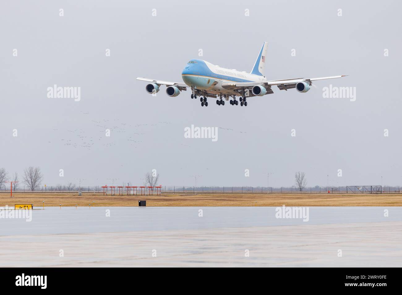 Saginaw, USA. 14th Mar, 2024. President Joe Biden arrives in Saginaw ...