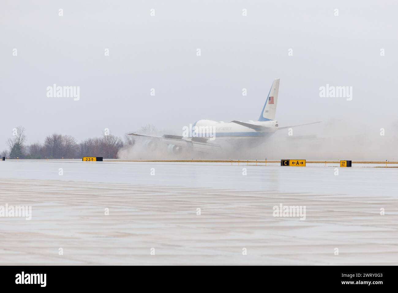 Saginaw, USA. 14th Mar, 2024. President Joe Biden arrives in Saginaw ...