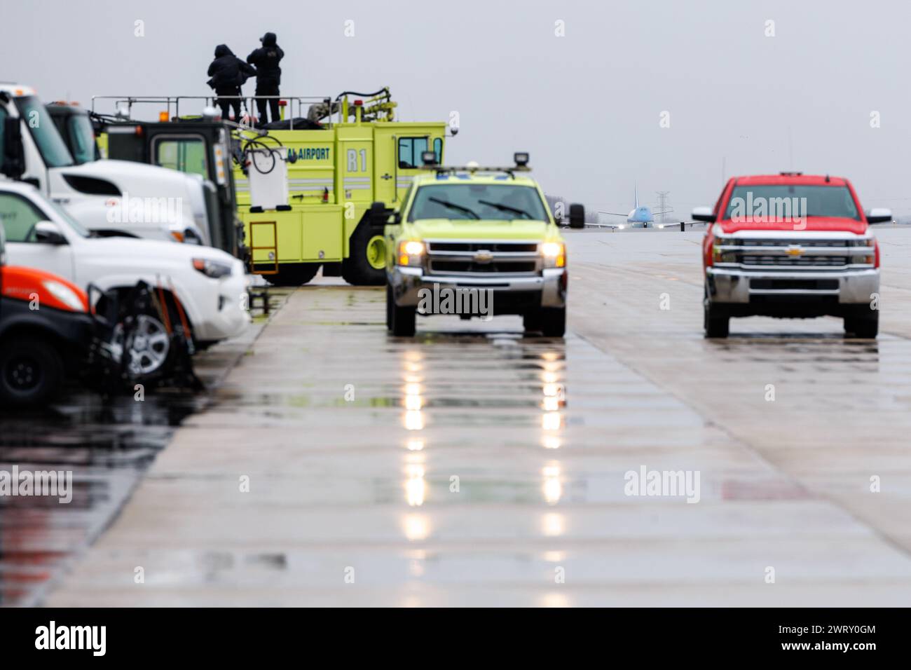Saginaw, USA. 14th Mar, 2024. President Joe Biden arrives in Saginaw ...