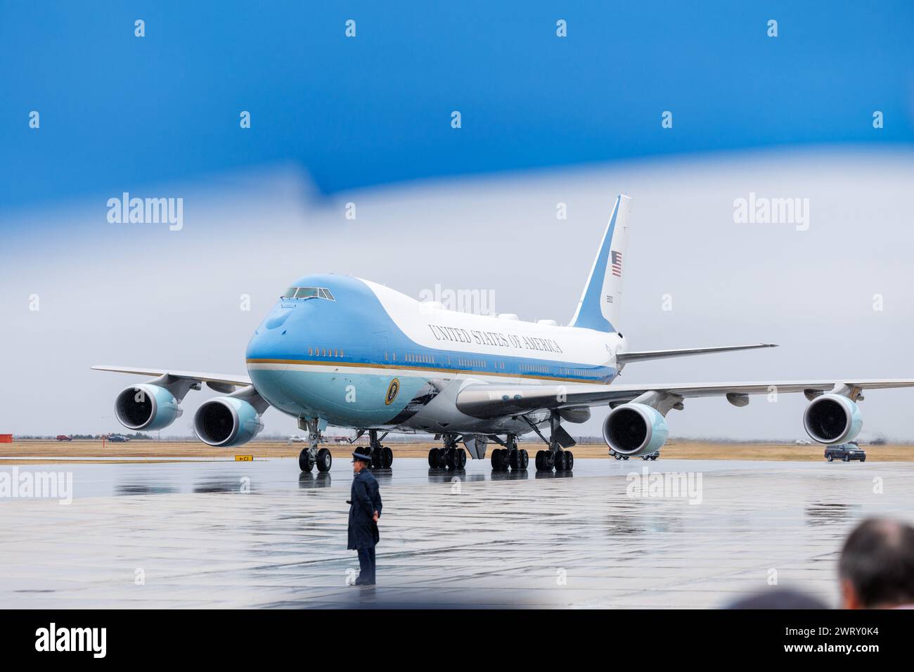 Saginaw, USA. 14th Mar, 2024. President Joe Biden arrives in Saginaw ...