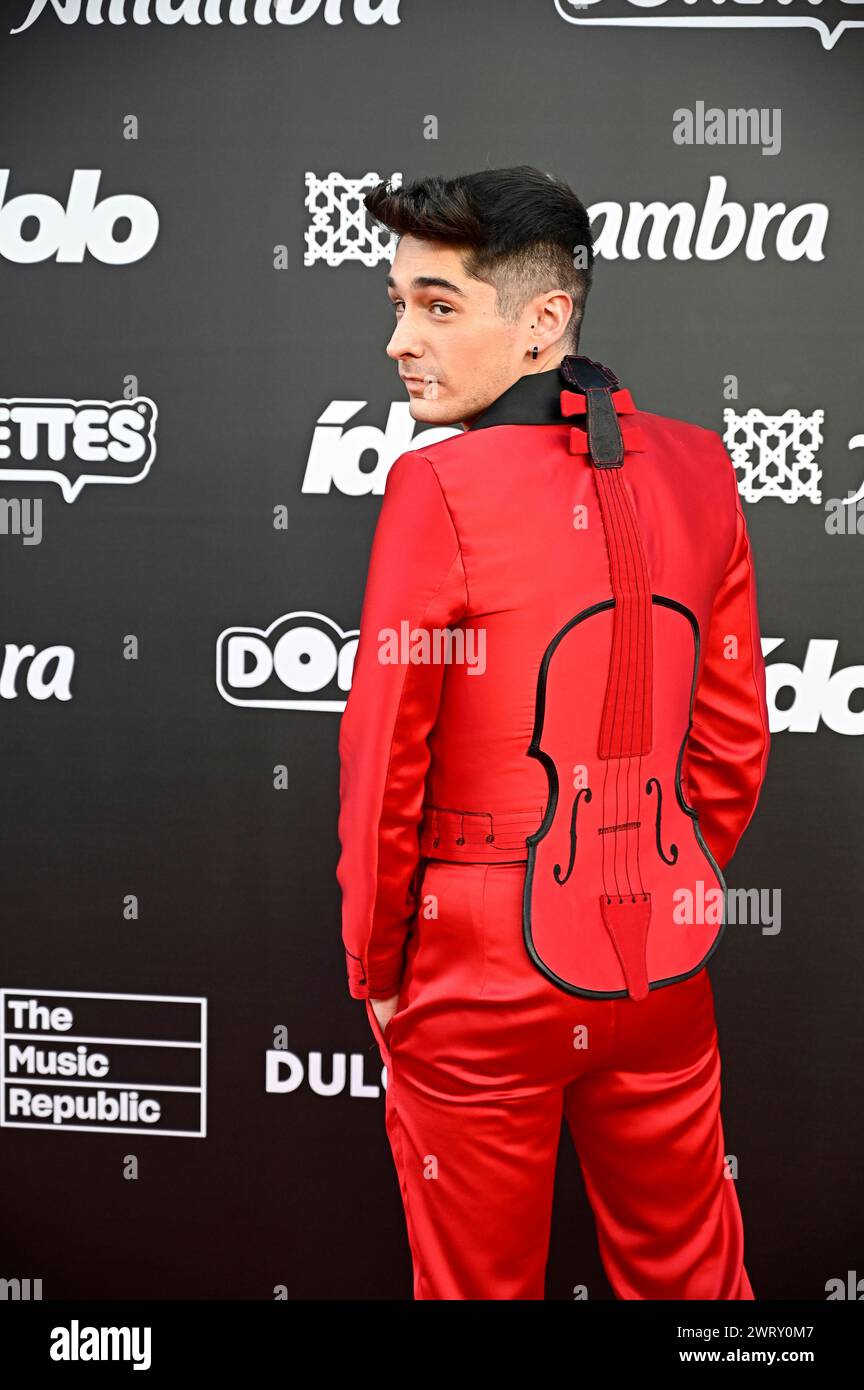 Necko Vidal poses at the photocall of the 'Premios Ídolo 2024' at the ...