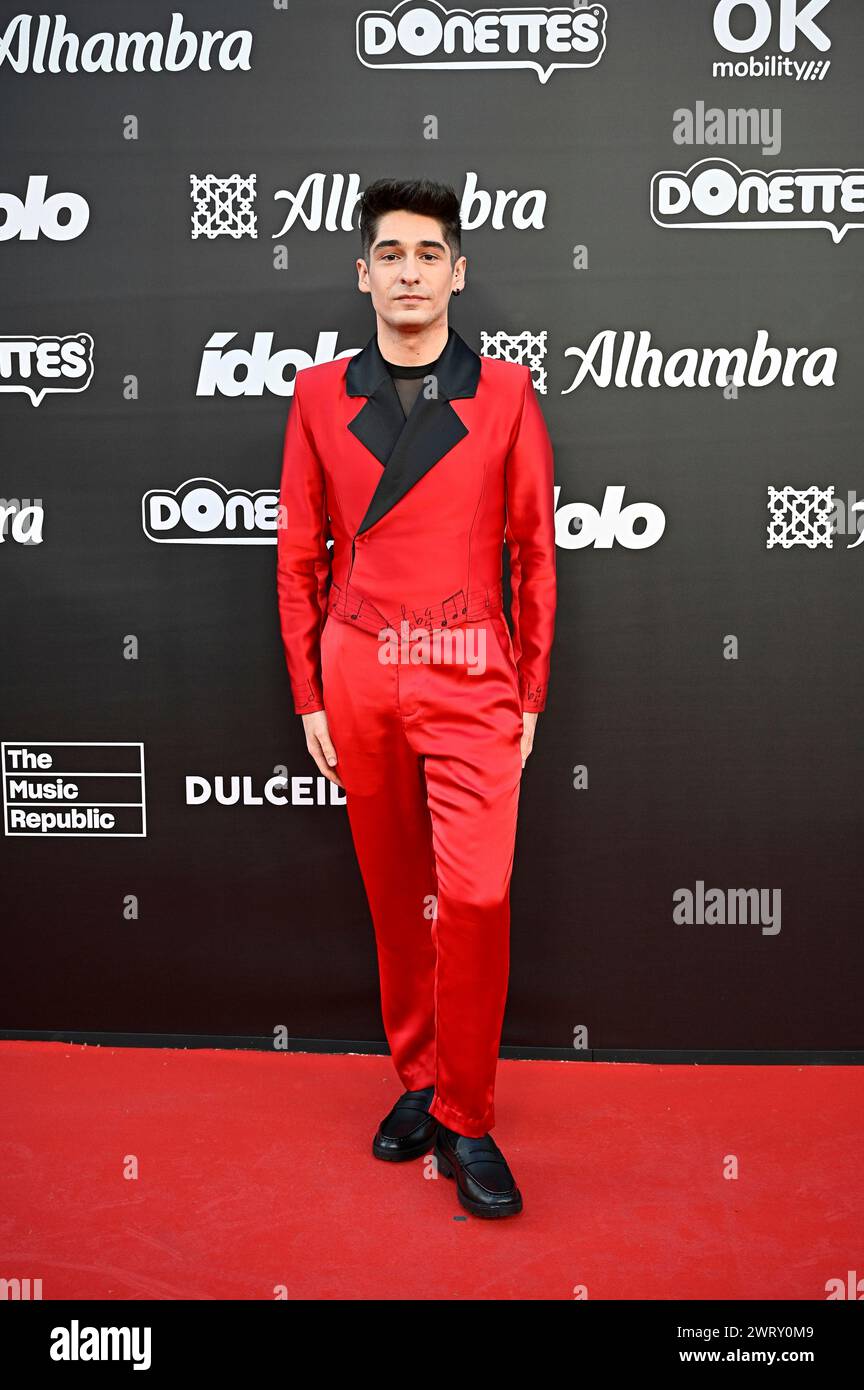 Necko Vidal poses at the photocall of the 'Premios Ídolo 2024' at the ...