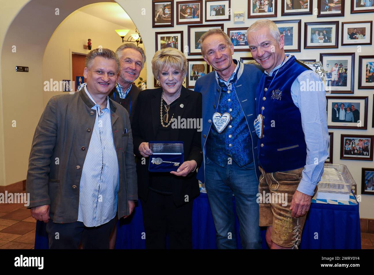 l-r: Vice President Franz Krondorfer Hofbraehaus Las Vegas, Klaus ...