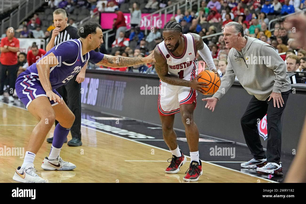 MAR 14 2024: TCU coach Jamie Dixon urges good defense by TCU Horned ...