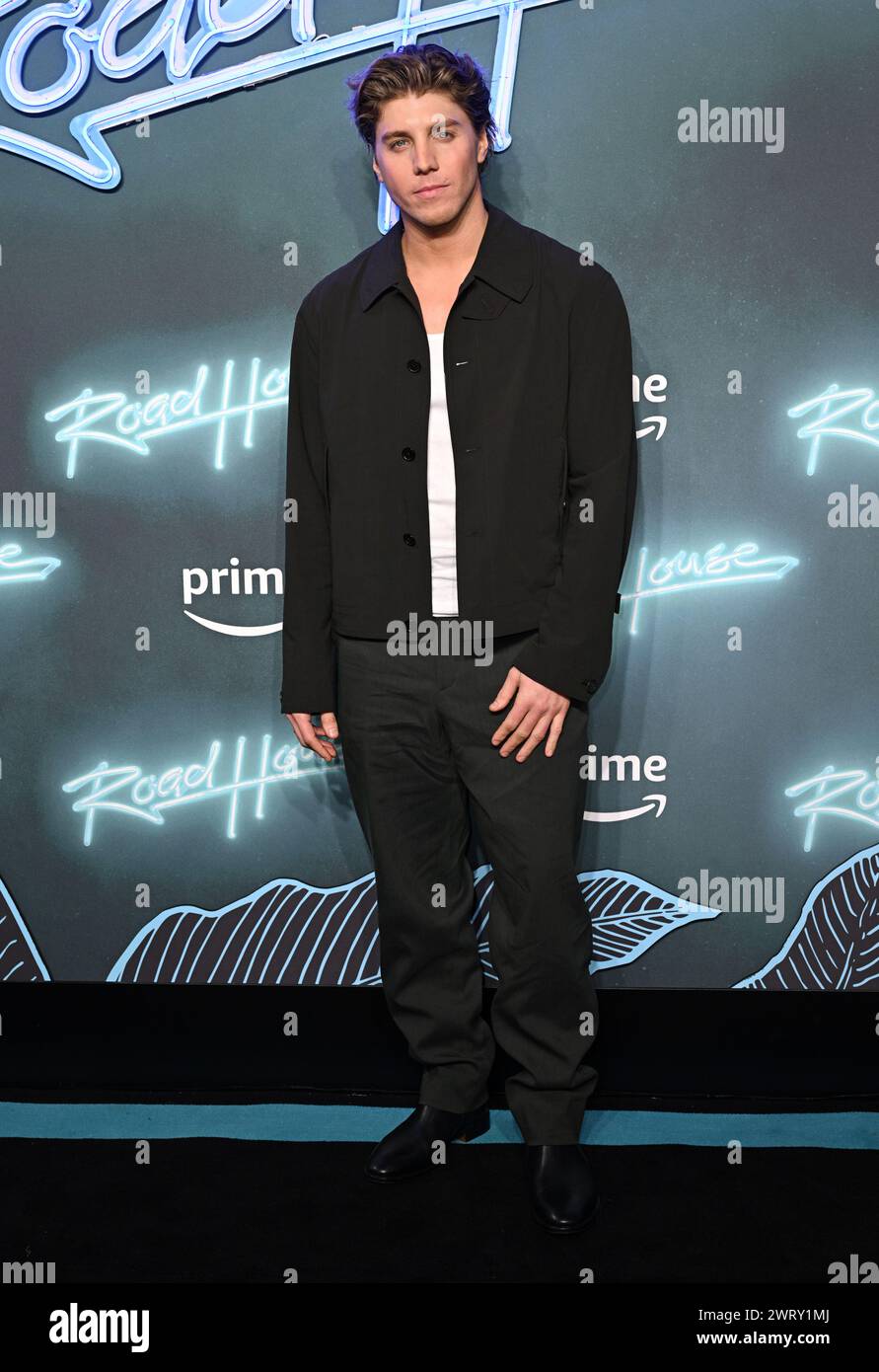 London, UK. March 14th, 2024. Lukas Gage arriving at the Road House UK ...