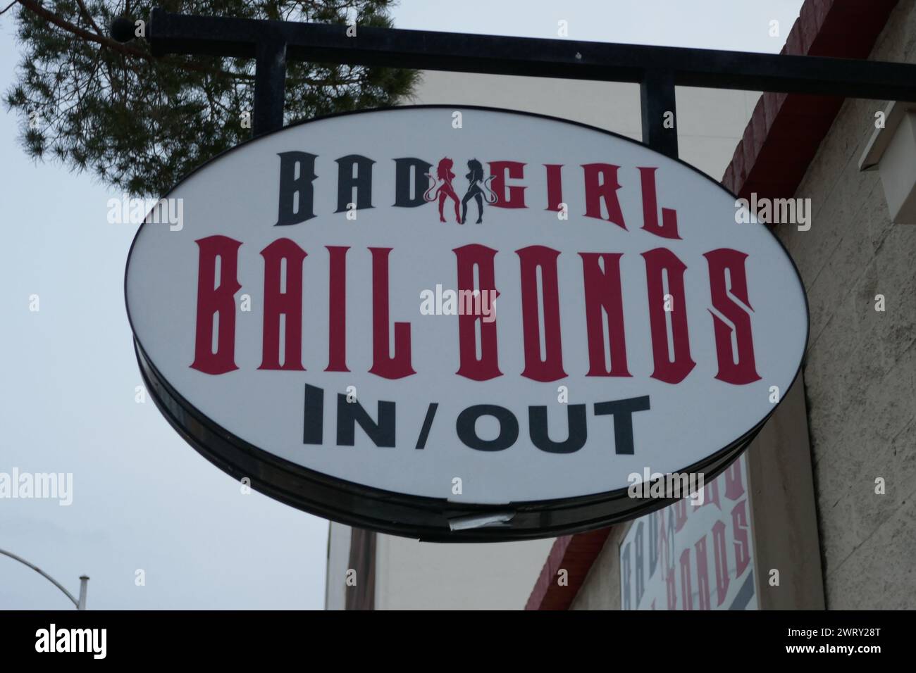 Las Vegas, Nevada, USA 7th March 2024 Bad Girl Bail Bonds Sign on March ...