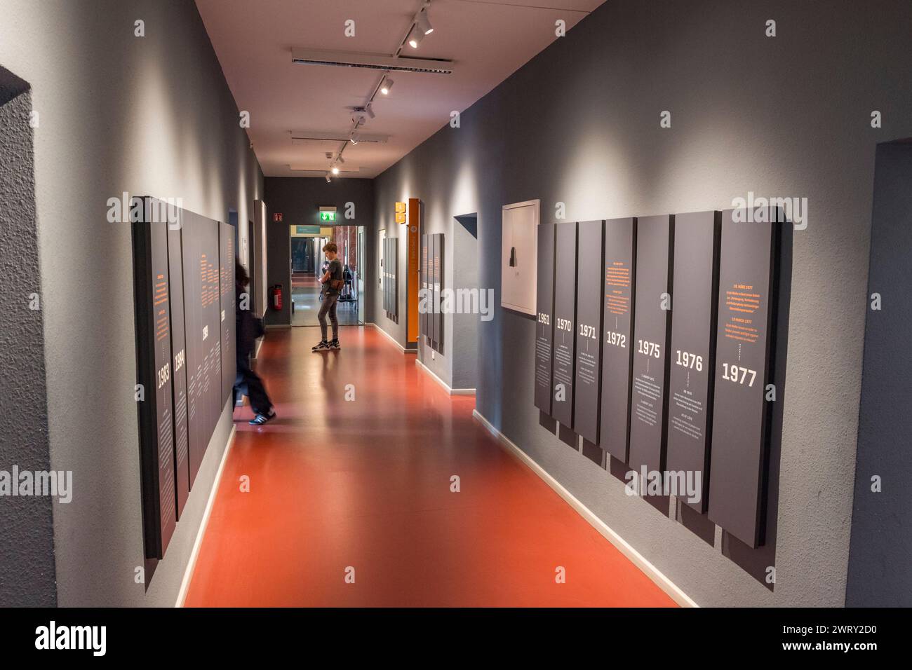 General view of a corridor inside the Stasi Museum, the former home of ...