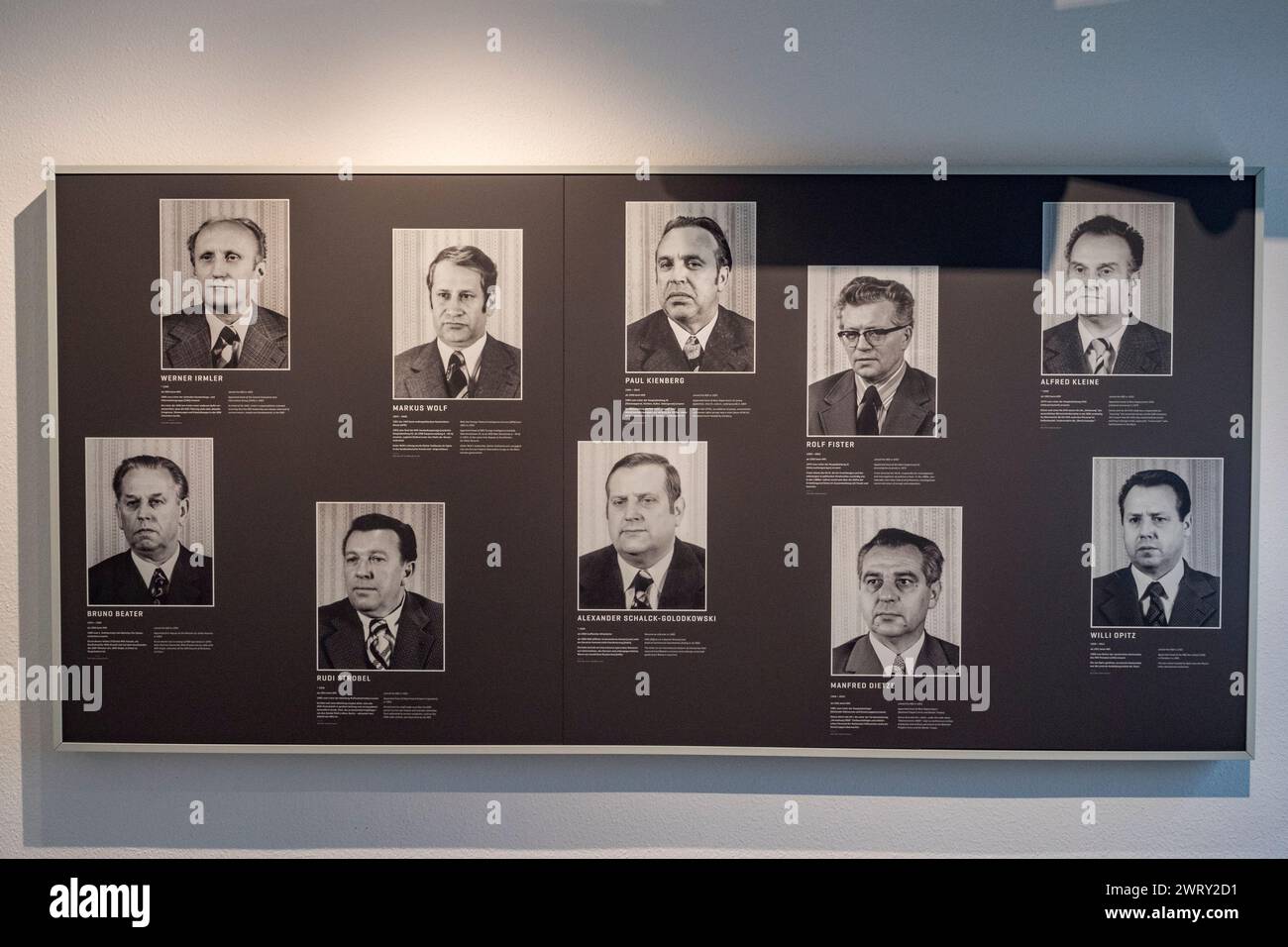 Photographs of the MFS leadership in 1989 when the wall fell on display ...