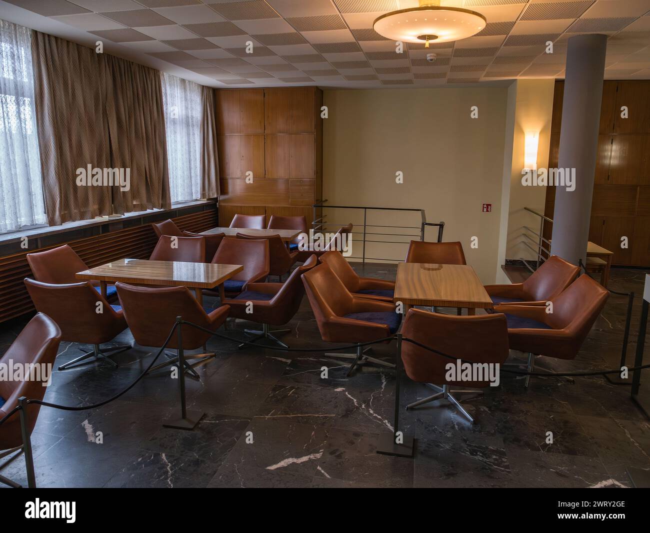 The casino and conference room inside the Stasi Museum, the former home ...