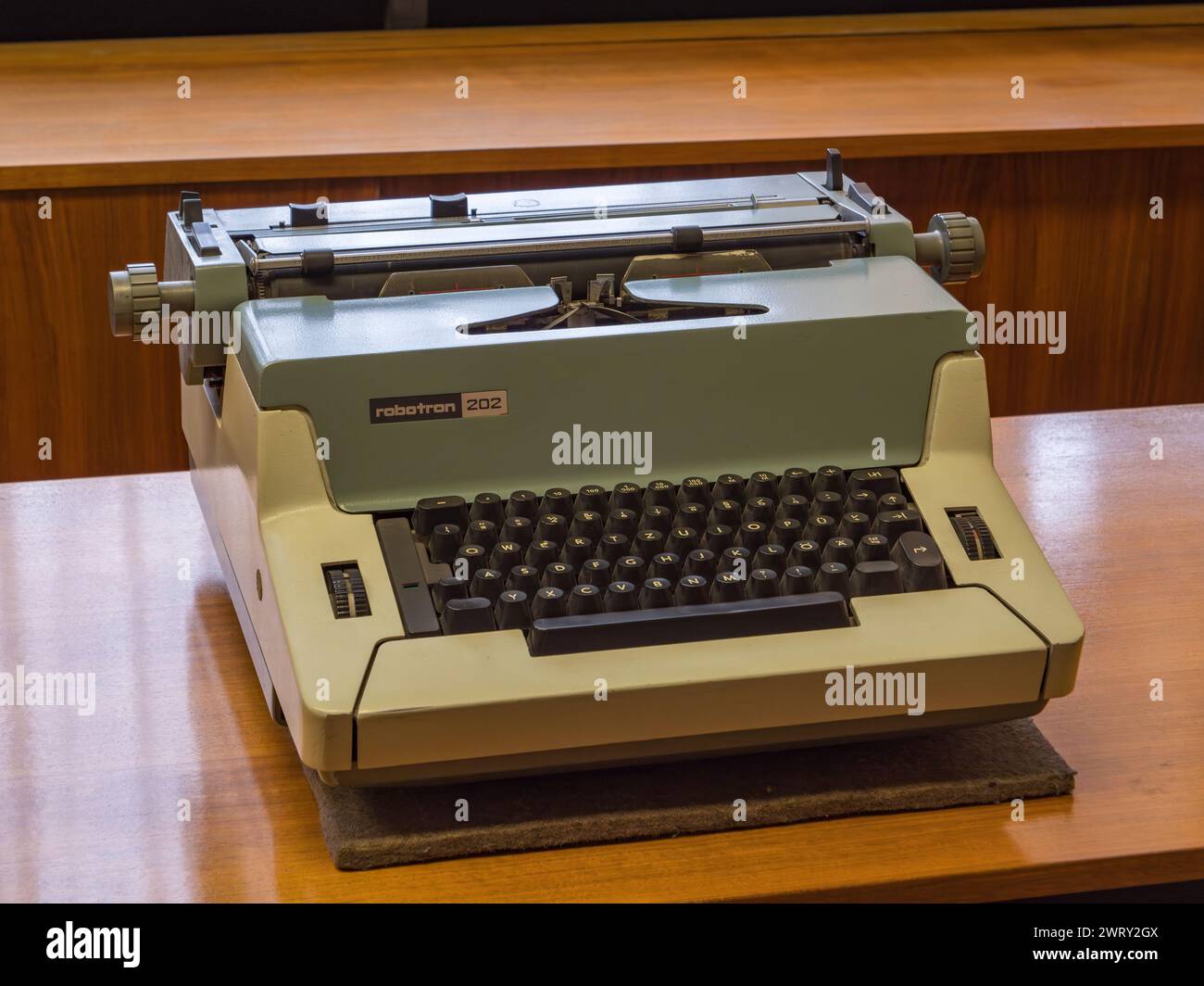 A robotron 202 typewriter on display in the Stasi Museum, Berlin ...