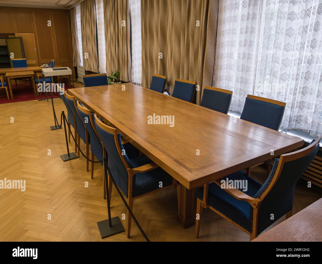 Meeting table inside Erich Mielke's office (head of MfS) in the the ...