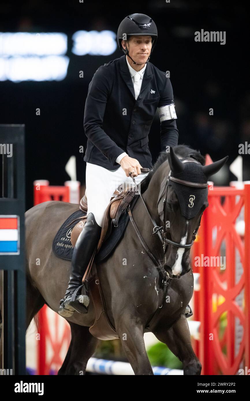 Denbosch, Netherlands - March 10, 2024. Henrik Von Eckermann of Sweden ...
