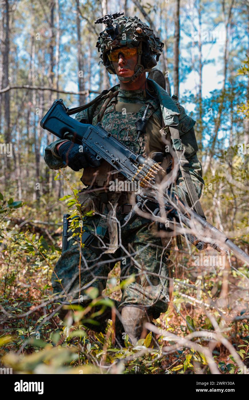 A Dutch Marine with Marine Squadron Carib, Netherlands Marine Corps ...