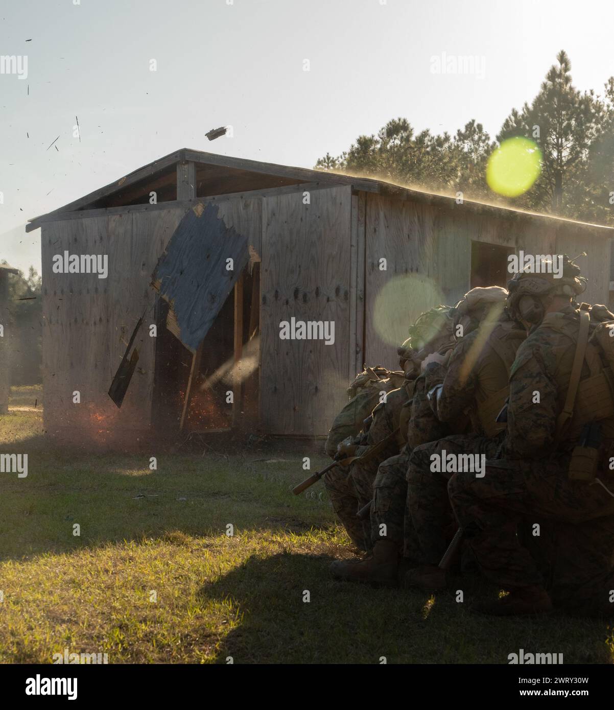 U.S. Marine Corps combat engineers and riflemen with Battalion Landing ...
