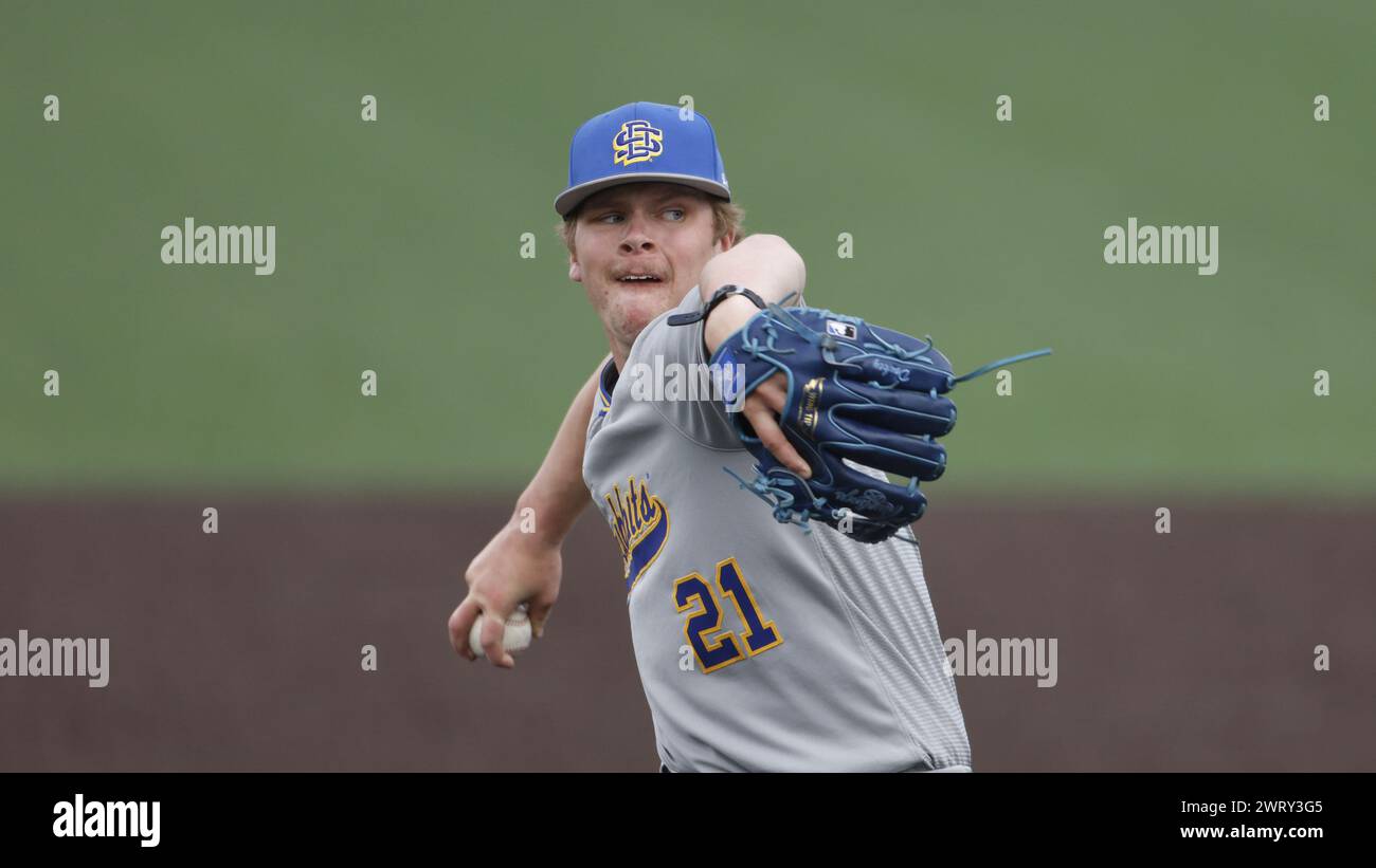 South Dakota State pitcher Dylan Driessen (21) during an NCAA college ...