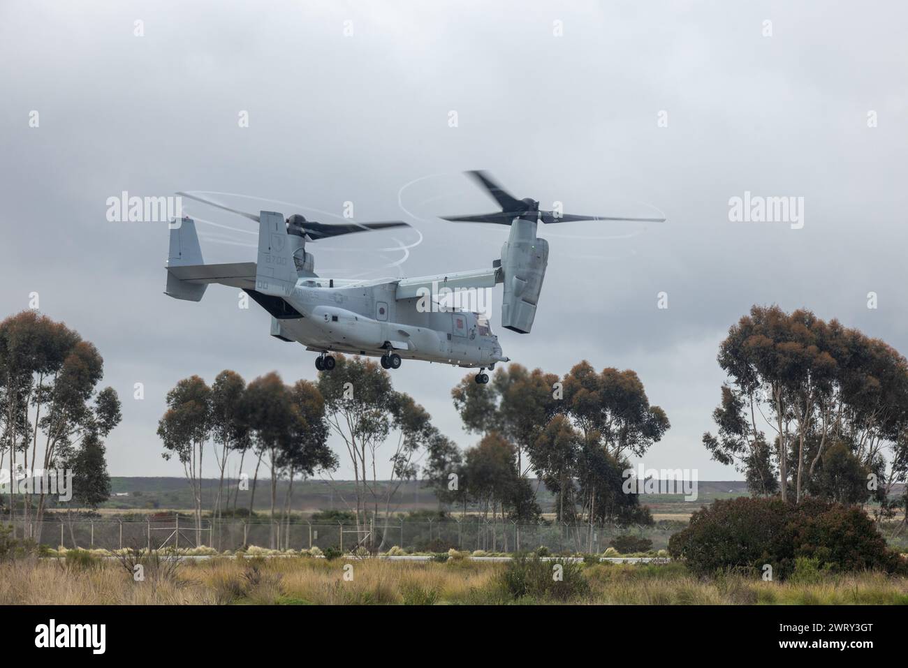 A U.S. Marine Corps MV-22 Osprey tiltrotor aircraft assigned to Marine ...