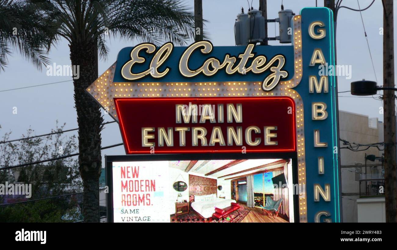 Las Vegas, Nevada, USA 7th March 2024 El Cortez Hotel & Casino in ...