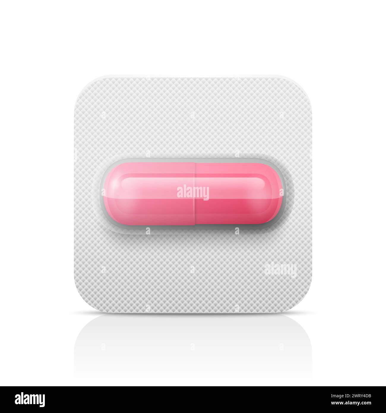 Vector Realistic Pink Pharmaceutical Medical Pink Pill, Vitamins ...
