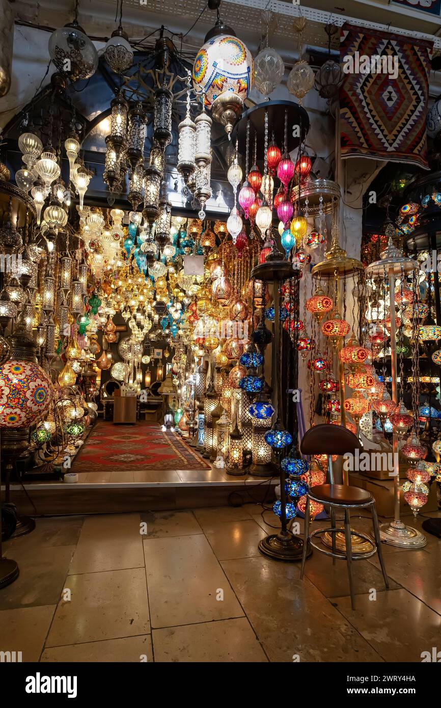 bright vivid lamps , chandeliers pendants lustres lampshades, window ...