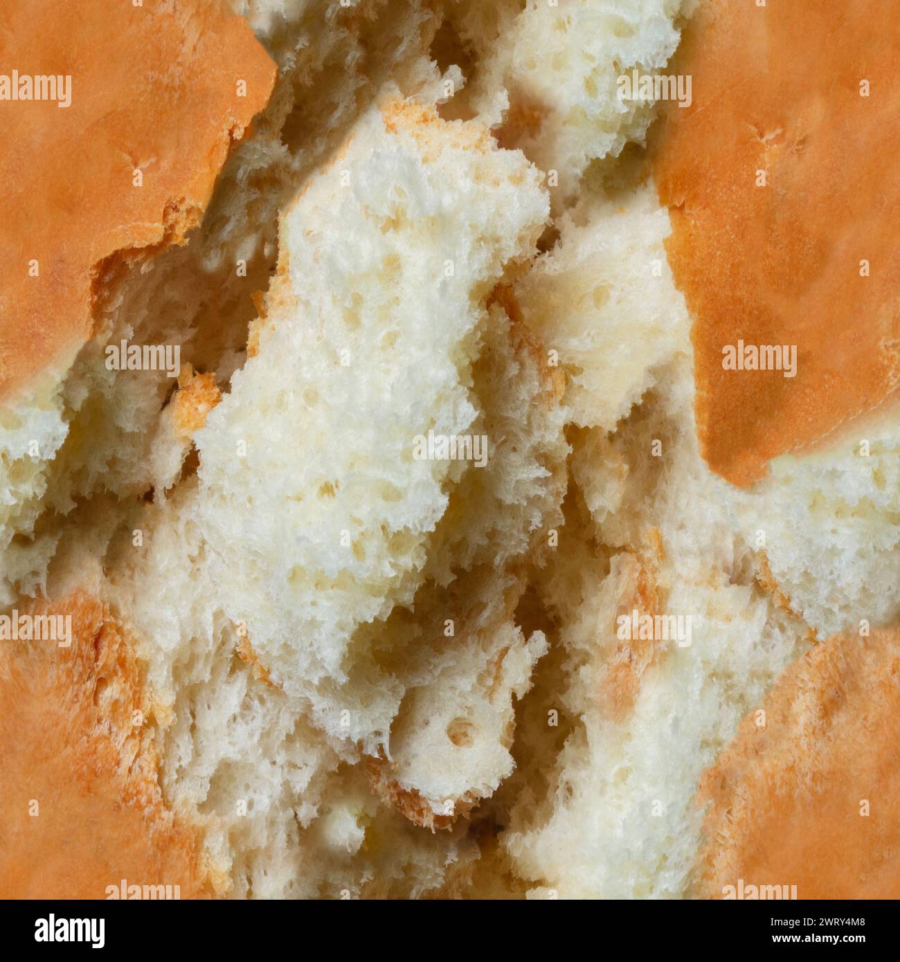 Seamless photo texture of torn bread crust pastry Stock Photo - Alamy