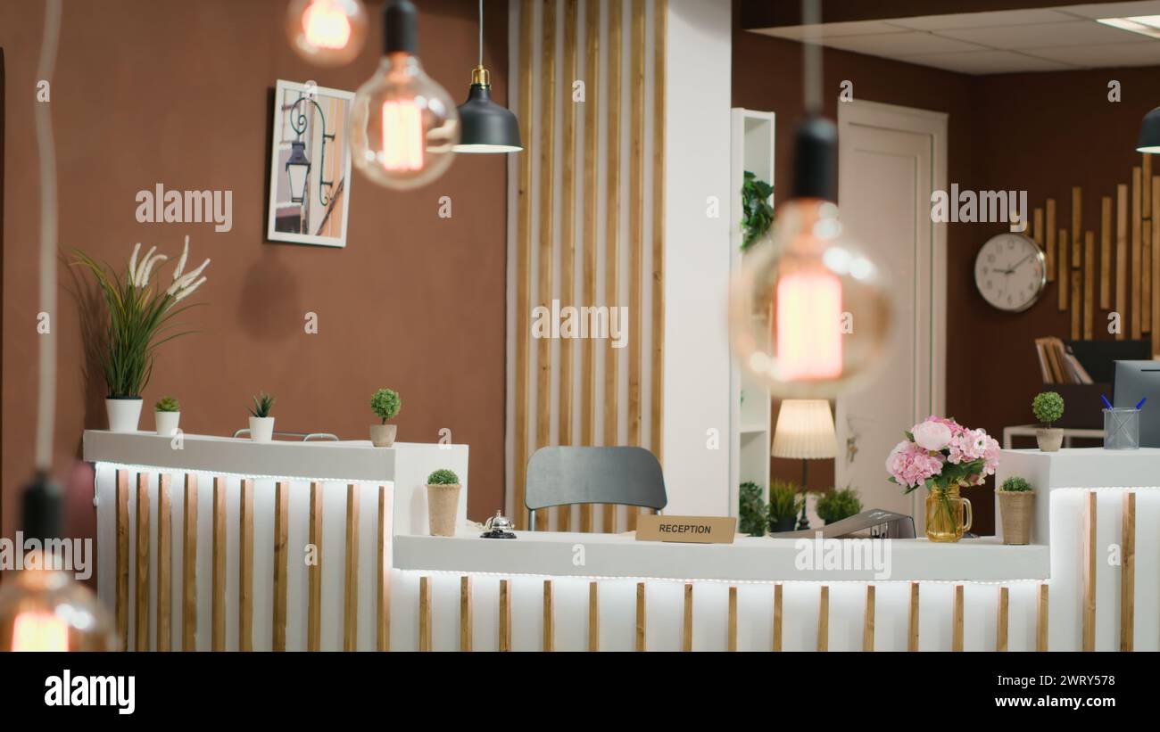 Check in desk stylish resort hi-res stock photography and images - Alamy
