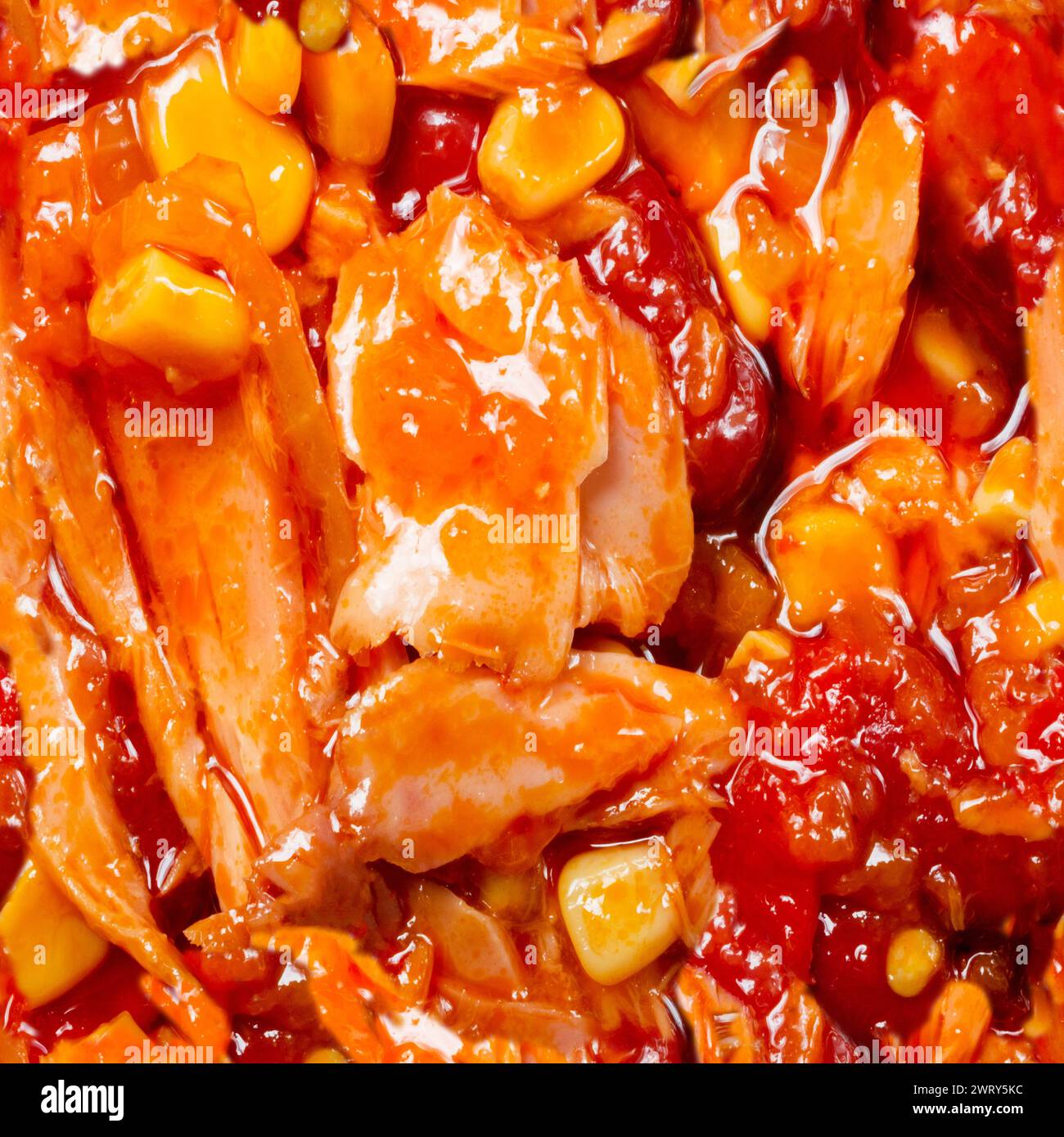 Seamless photo texture of tuna fish salad with vegetables Stock Photo ...