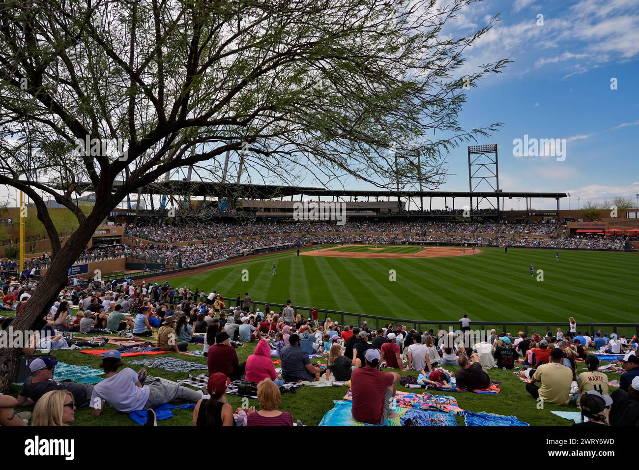 The Kansas City Royals and the Arizona Diamondbacks compete during the ...