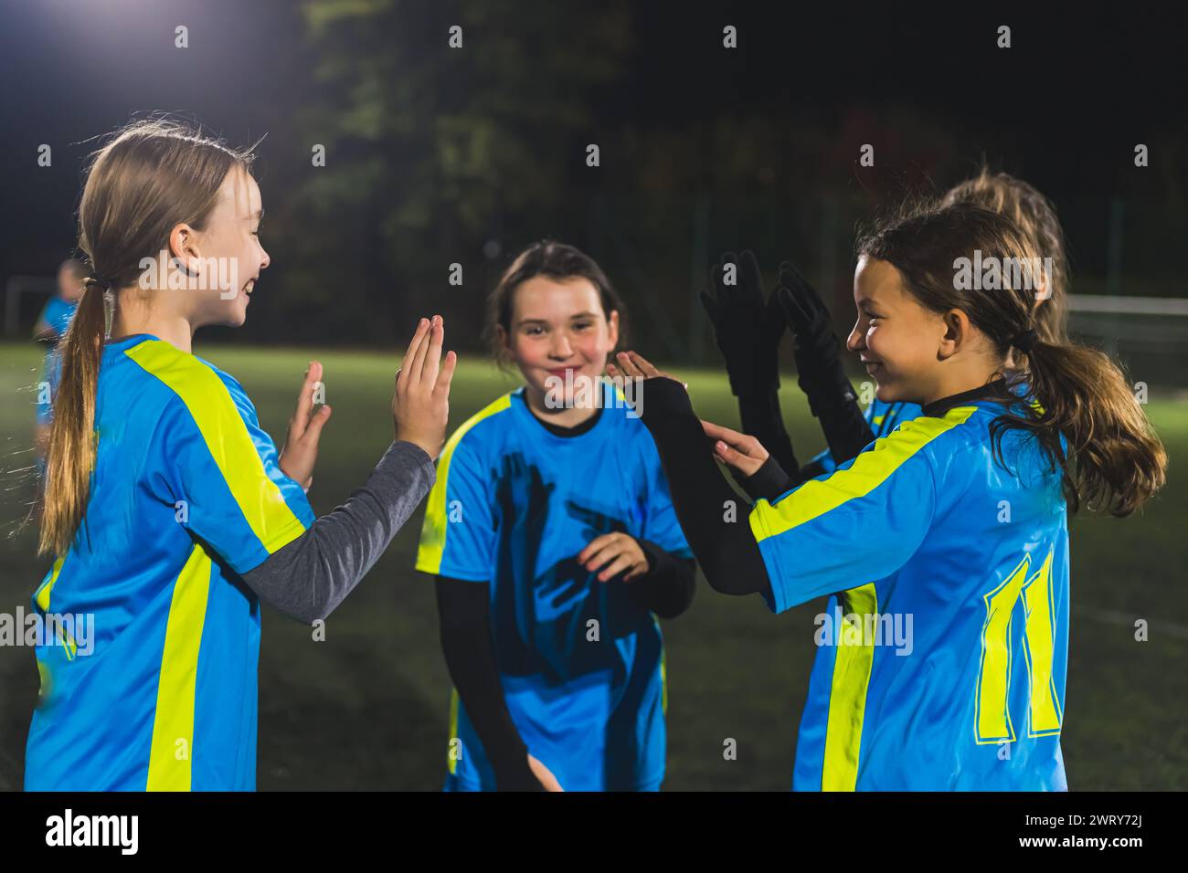 Female athletes team celebrating hi-res stock photography and images ...