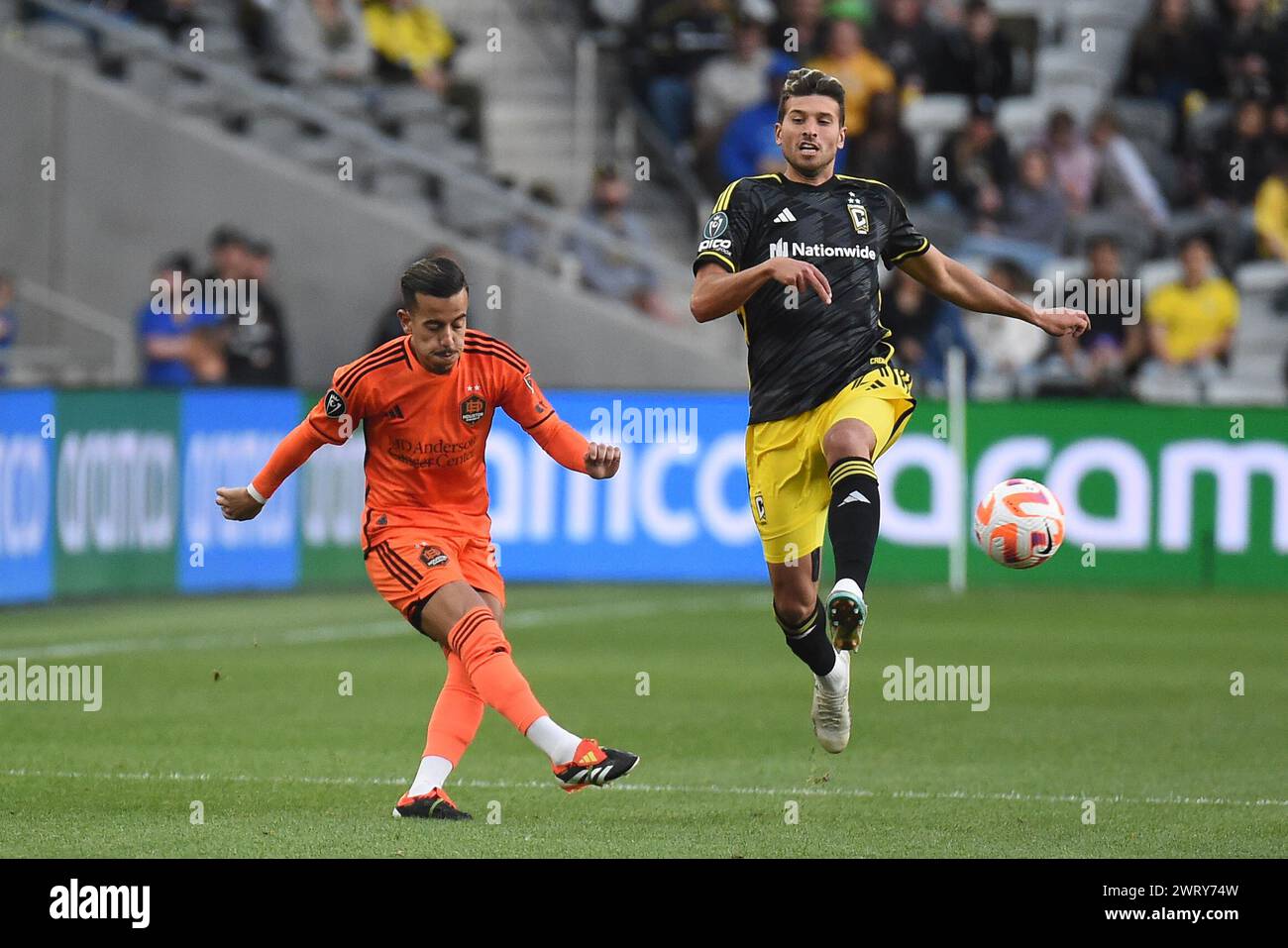 Columbus, Ohio, USA. 12th Mar, 2024. Houston Dynamo FC midfielder Amine ...