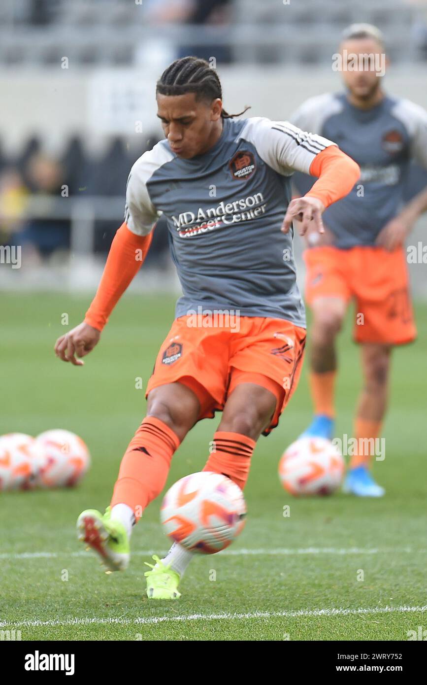 Columbus, Ohio, USA. 12th Mar, 2024. Houston Dynamo FC midfielder Artur ...