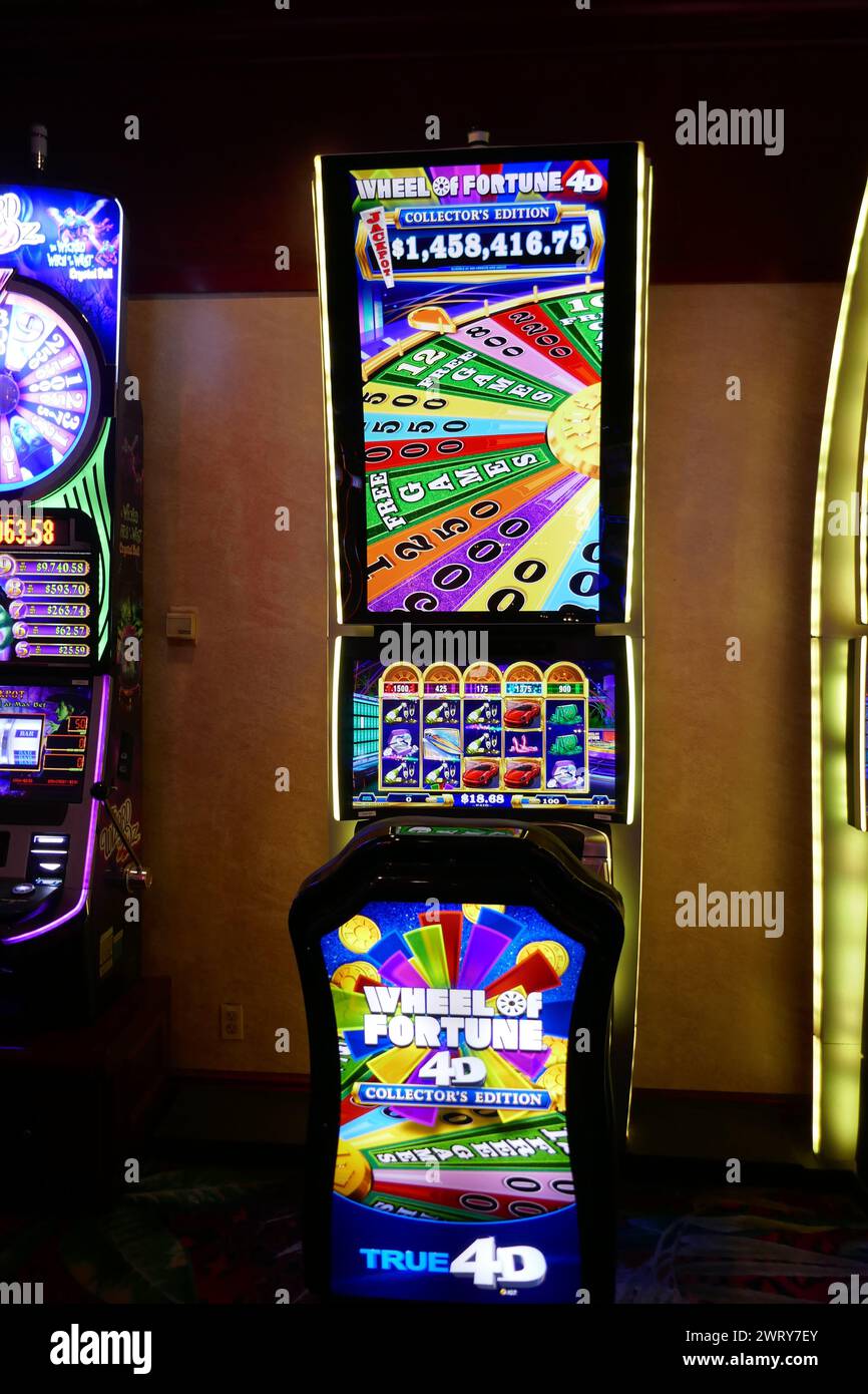 Las Vegas, Nevada, USA 7th March 2024 Wheel of Fortune Slot Machine at ...