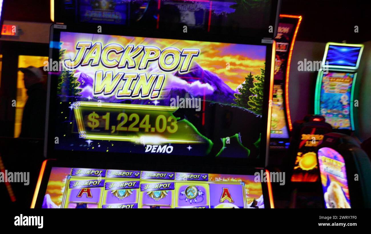 Las Vegas, Nevada, USA 7th March 2024 Wolf Slot Machine at El Cortez ...