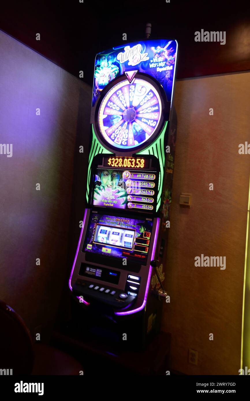 Las Vegas, Nevada, USA 7th March 2024 The Wizard of Oz Slot Machine at ...