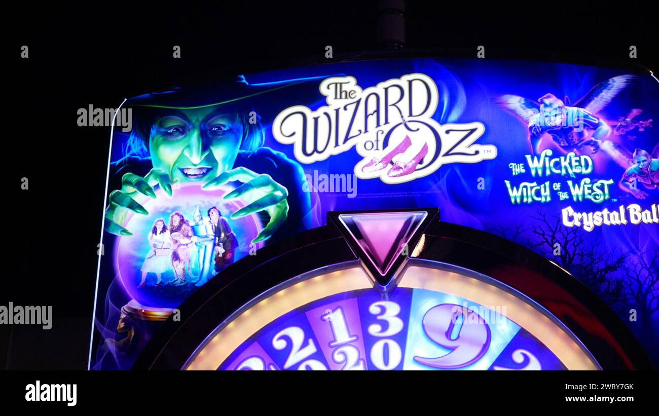 Las Vegas, Nevada, USA 7th March 2024 The Wizard of Oz Slot Machine at ...