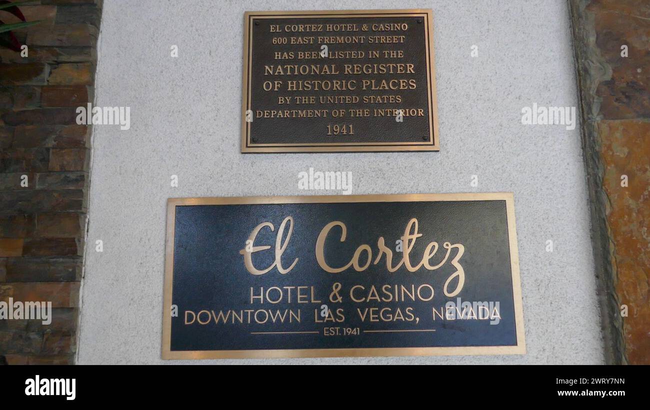 Las Vegas, Nevada, USA 7th March 2024 El Cortez Hotel & Casino in ...