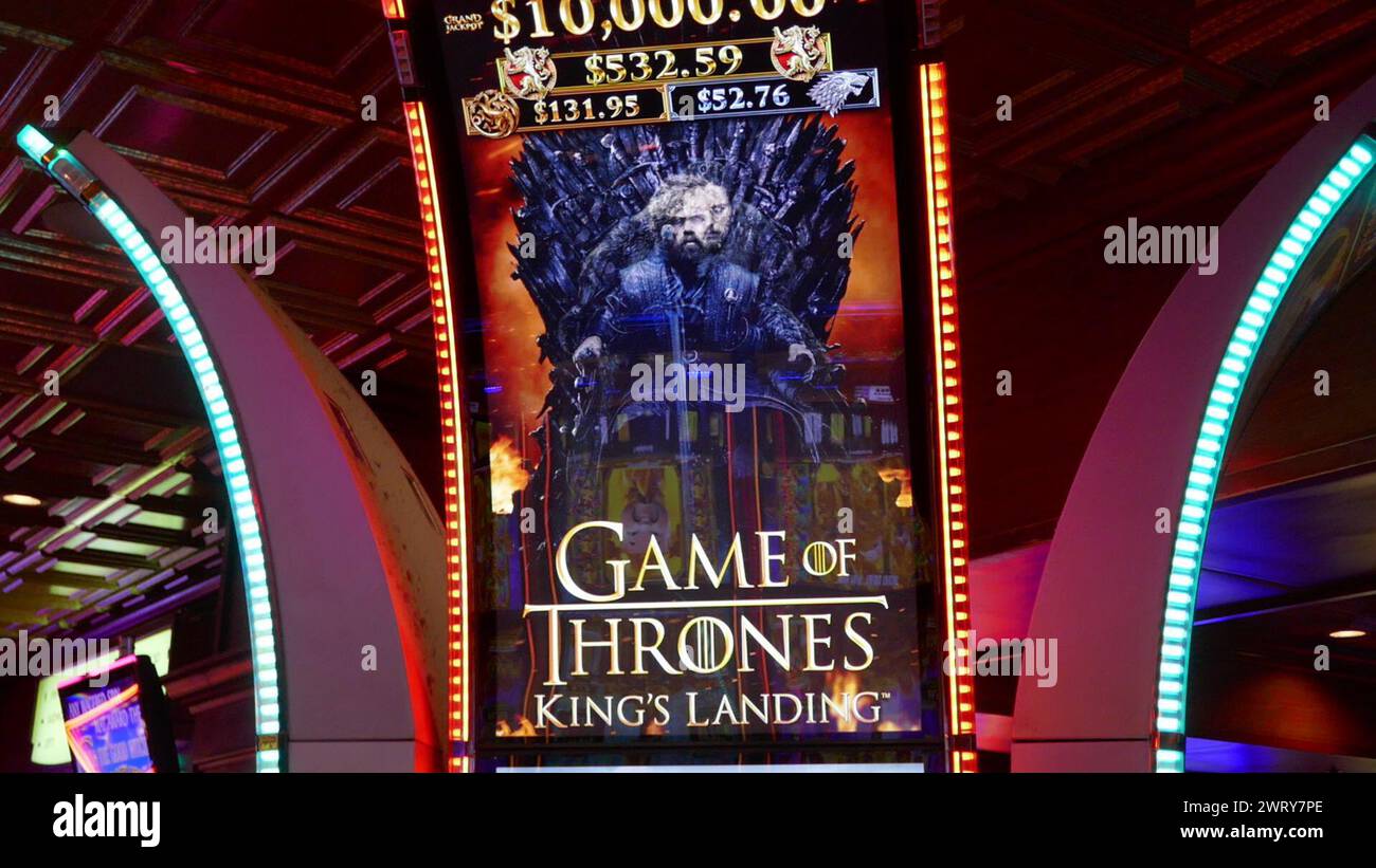 Las Vegas, Nevada, USA 7th March 2024 Game of Thrones Slot Machine at ...