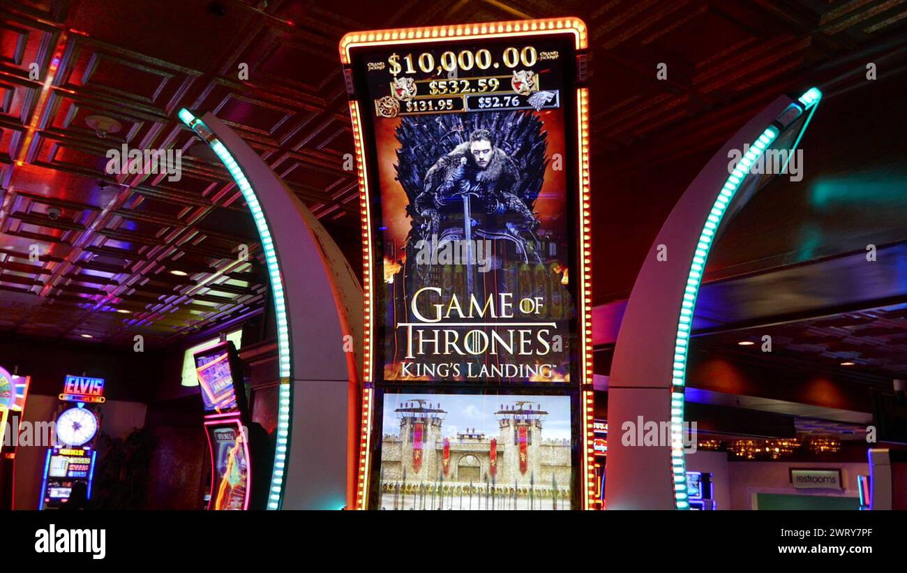Las Vegas, Nevada, USA 7th March 2024 Game of Thrones Slot Machine at ...