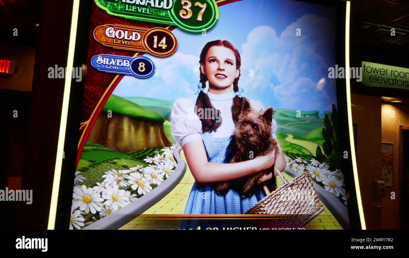 Las Vegas, Nevada, USA 7th March 2024 The Wizard of Oz Slot Machine at ...