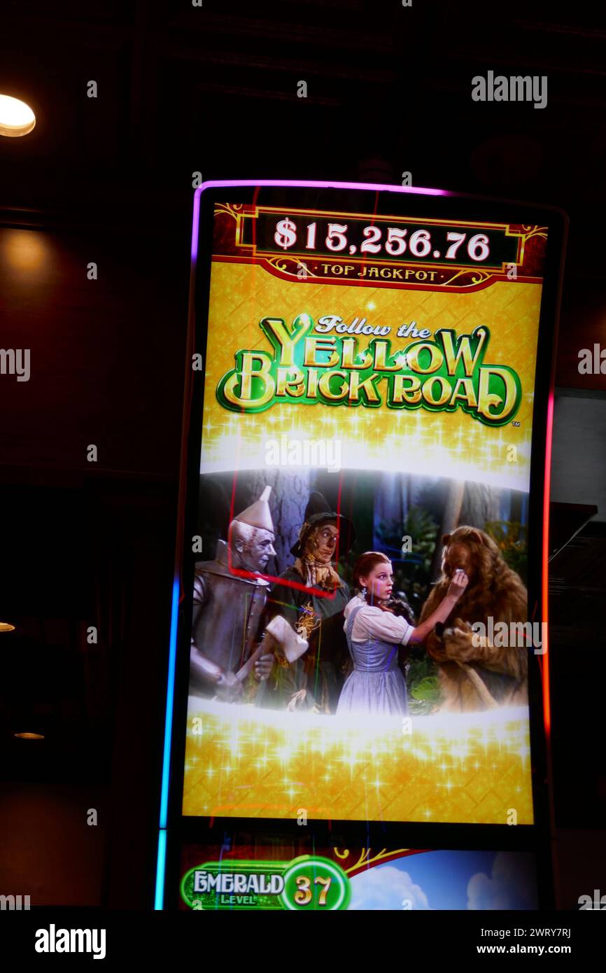 Las Vegas, Nevada, USA 7th March 2024 The Wizard of Oz Slot Machine at ...