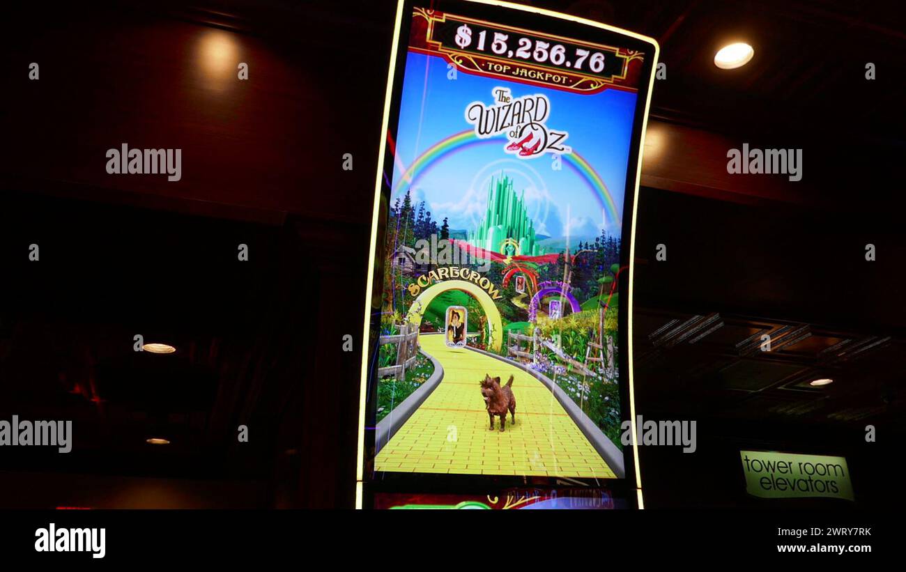 Las Vegas, Nevada, USA 7th March 2024 The Wizard of Oz Slot Machine at ...