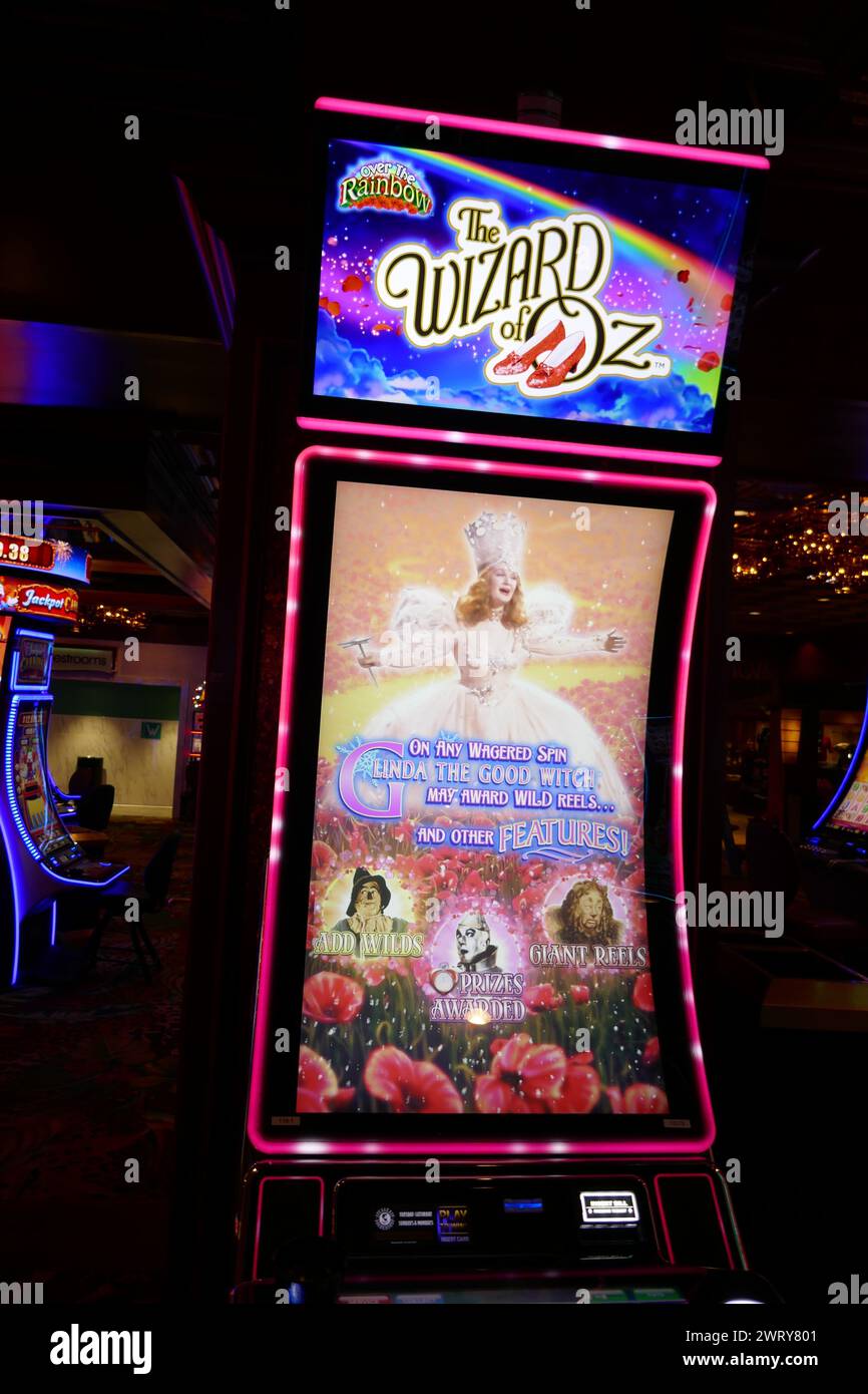 Las Vegas, Nevada, USA 7th March 2024 The Wizard of Oz Slot Machine at ...