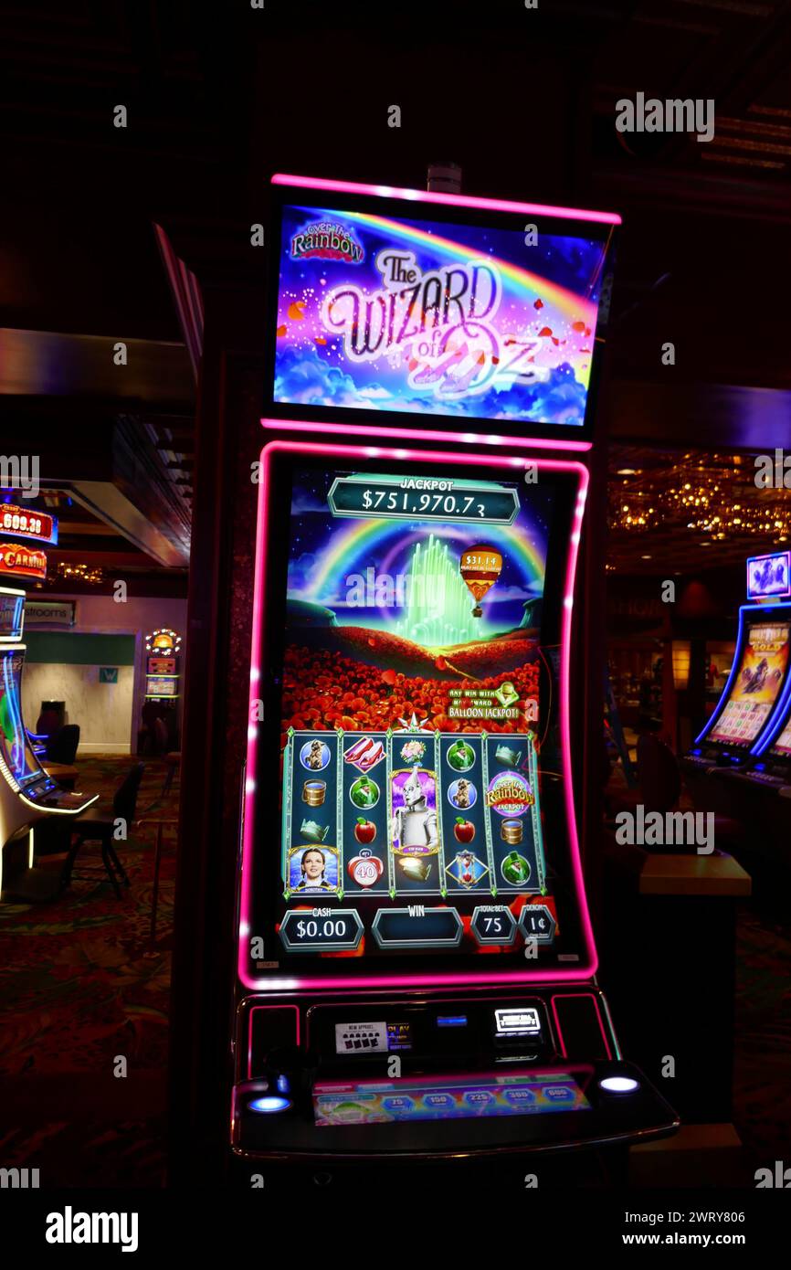 Las Vegas, Nevada, USA 7th March 2024 The Wizard of Oz Slot Machine at ...