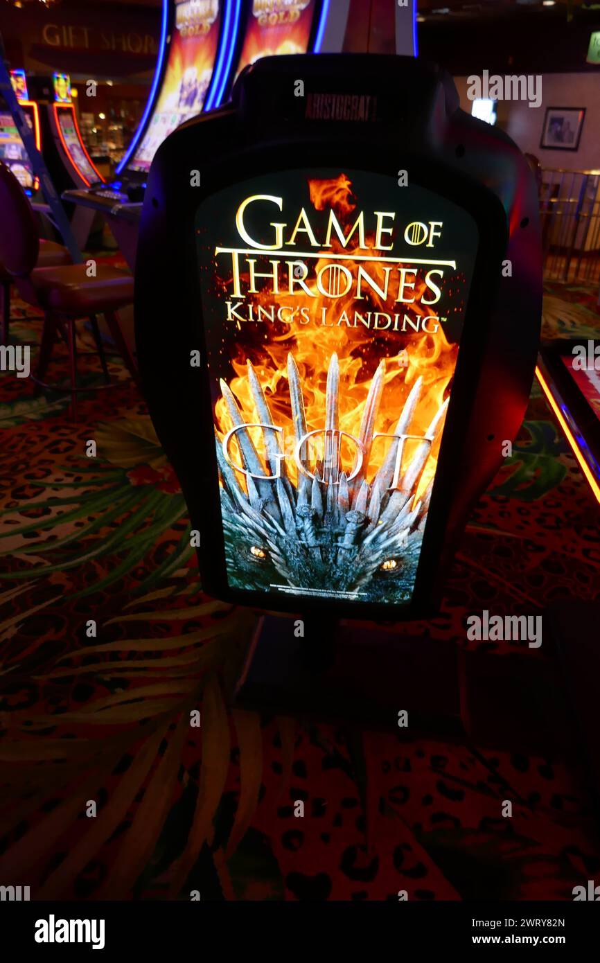 Las Vegas, Nevada, USA 7th March 2024 Game of Thrones Slot Machine at ...